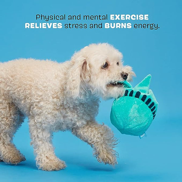 Barkbox Squeaky Dog Toys - Plush and Squeak- Lady Liberty Ball ...